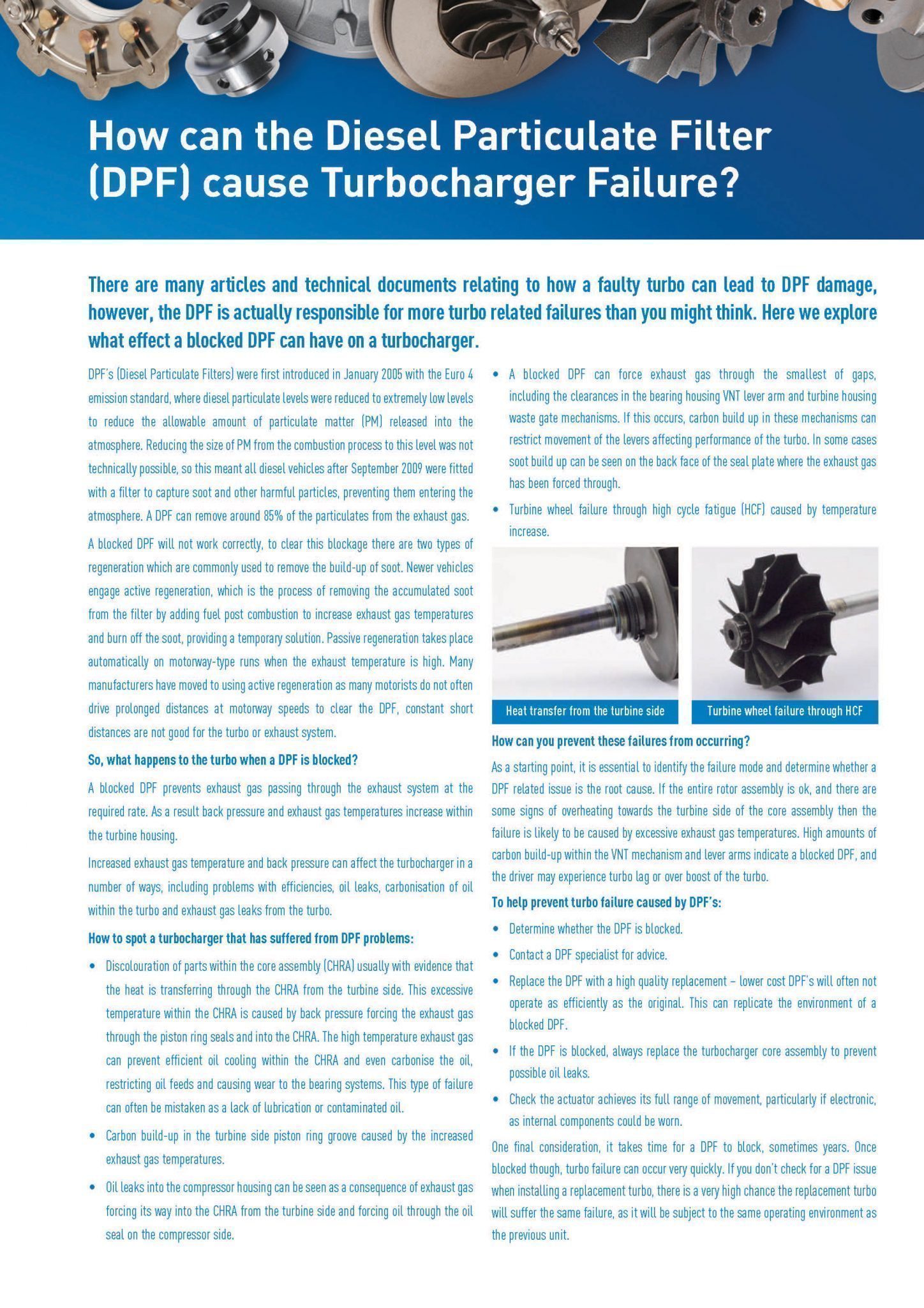 Can the DPF cause Turbo Failure?